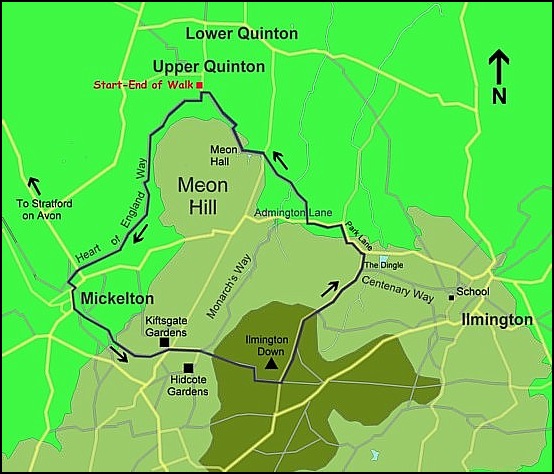 Meon Hill Walk Maps :: Brilwalks.Com