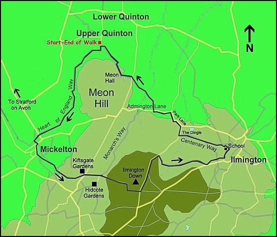 Meon Hill Walk Maps :: Brilwalks.Com